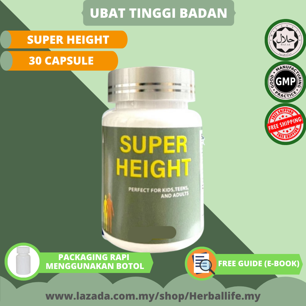 PILL TINGGI BADAN SUPER HEIGHT Up Supplement Ubat Tinggi Badan Herba ...