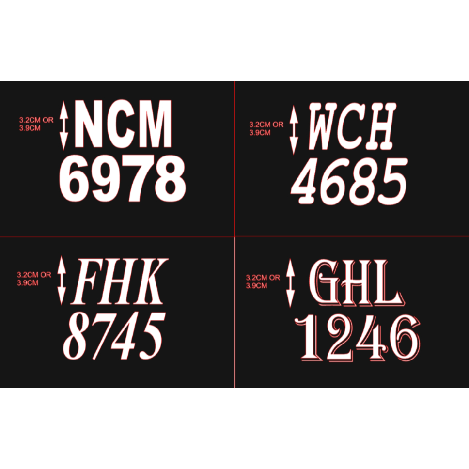 Nombor plate number plate Sticker Plate Motor Putih Depan belakang ...