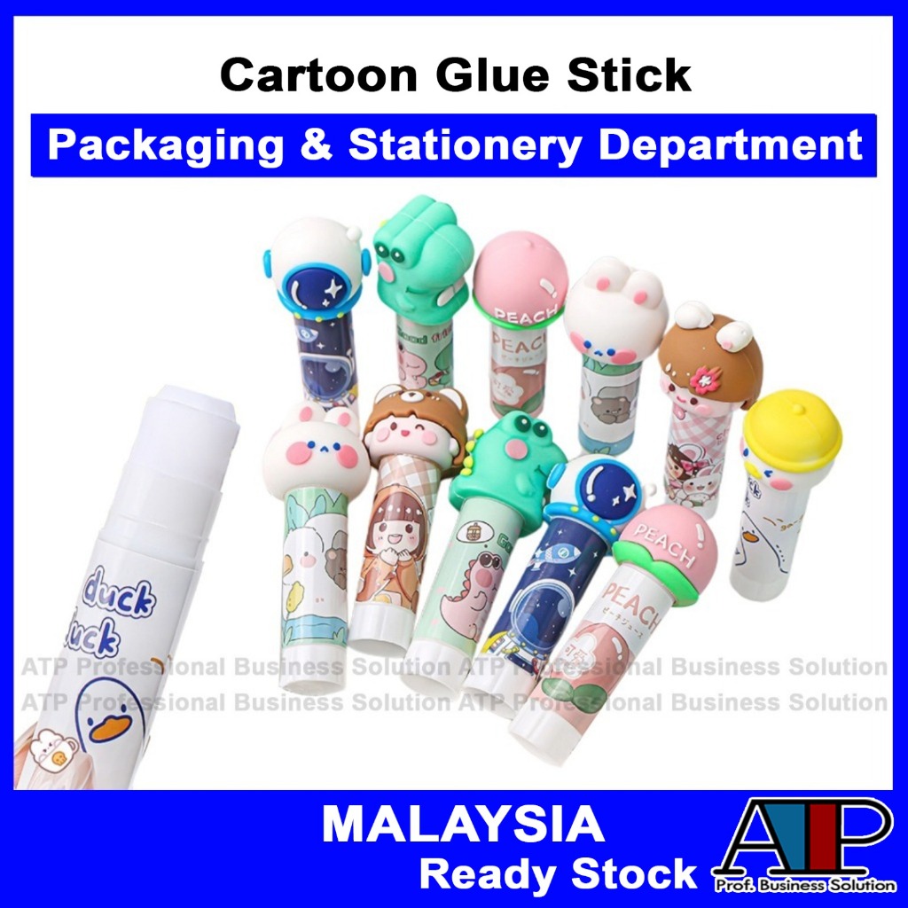 Stationery📐 Cartoon Glue Stick PVA Solid Glue Easy Dry Gam Cepat Kering ...