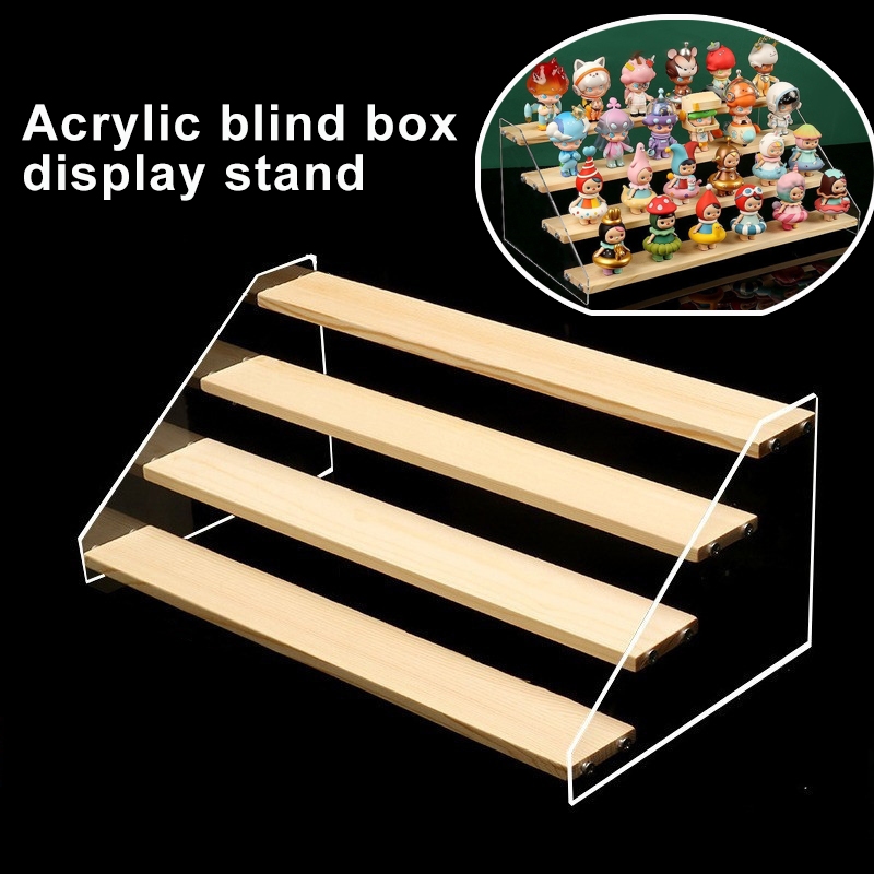 【Ready Stock】4th/5th floor display rack acrylic wooden transparent ...
