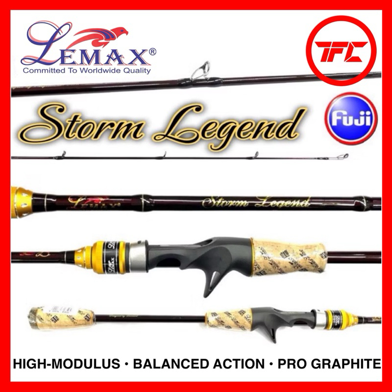 LEMAX Storm Legend Baitcast & Spinning Fishing Rod BC Baitcasting ...