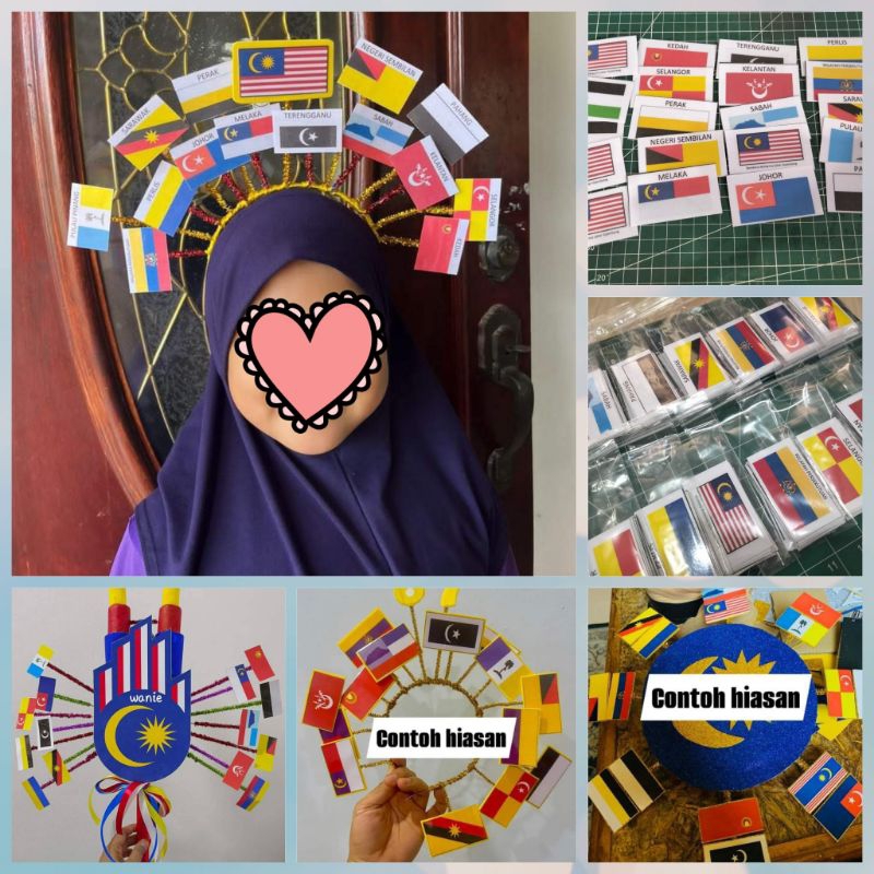 Aksesori Skarf Merdeka Bendera 14 negeri 🇲🇾 | Shopee Malaysia