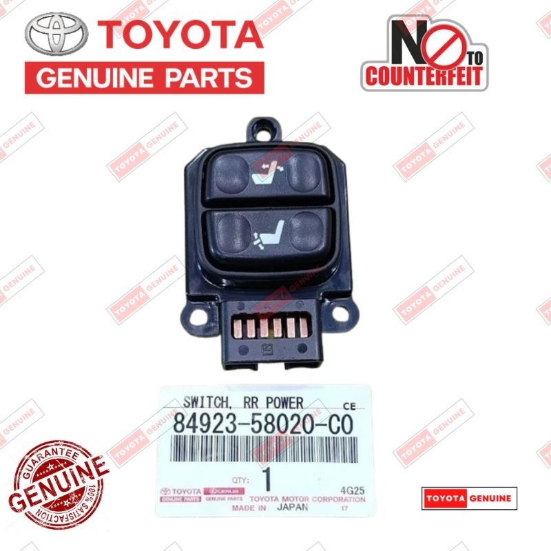 Toyota Alphard Vellfire ANH20 GGH20 Rear Power Seat Switch LH 84923 ...