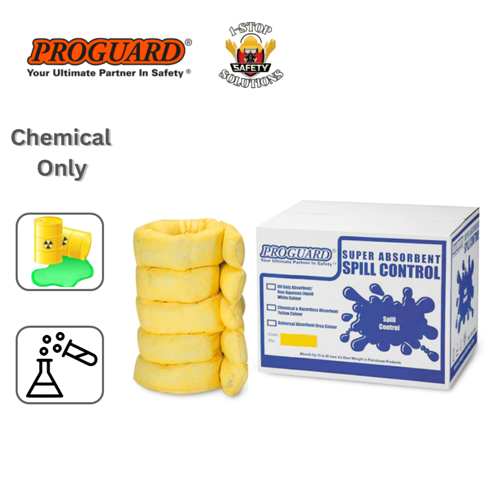 Proguard Absorb Up 15 to 20 Time 100L Chemical Only Sorbent Sock HOS ...