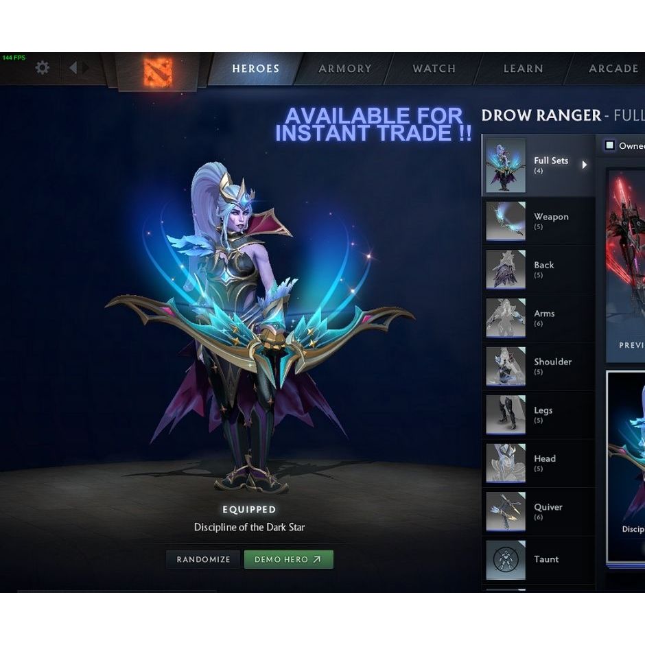 Drow Ranger (DR) - Discipline of the Dark Star - Dota 2 bundle | Shopee ...