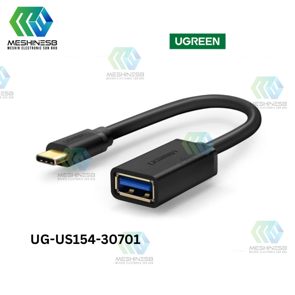 UG-US154-30701/ UGREEN USB-C MALE TO USB-A 3.0 FEMALE CABLE (BLACK ...