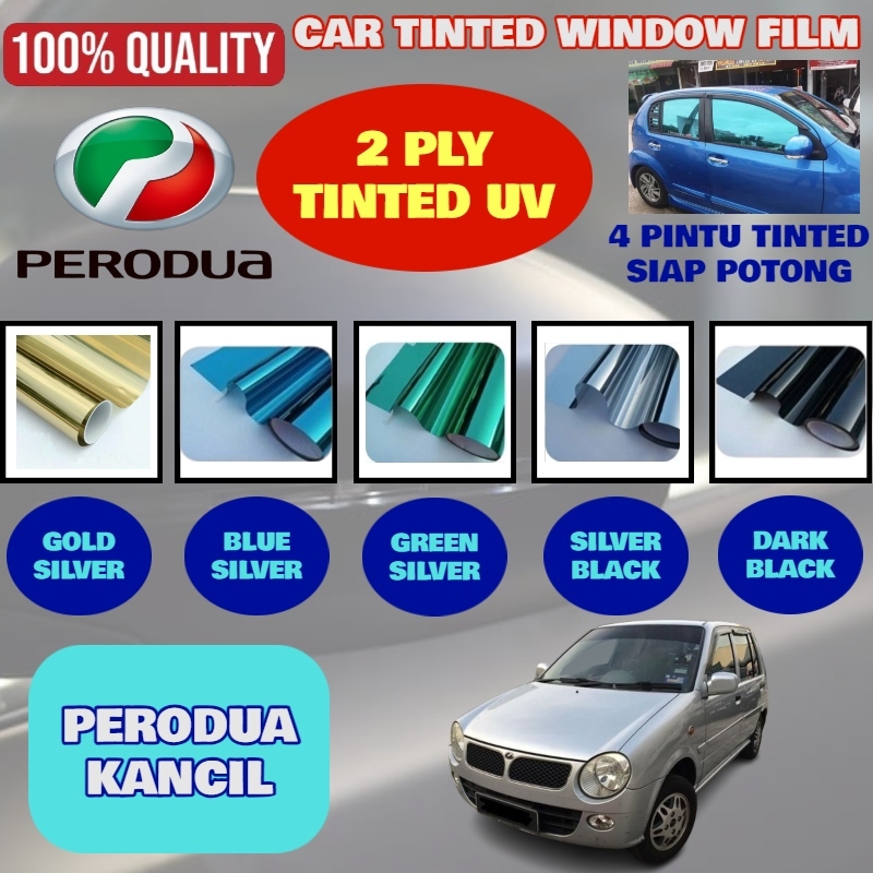 Perodua Kancil 4 Door Tinted UV 2Ply Siap Potong Tinted Kereta Dark ...