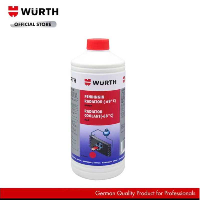 100% original Wurth Radiator Coolant Organic Antifreeze 1Lit | Shopee ...