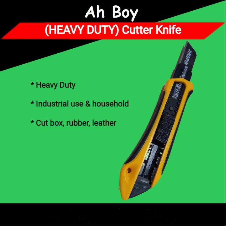 (HEAVY DUTY) Cutter Knife 18mm Paper Cut Blade | Pisau Pemotong | Pisau ...