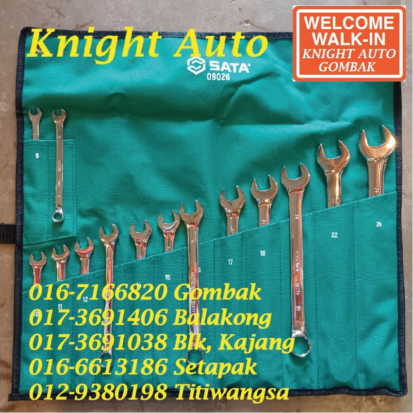 SATA 09026 14pcs 8mm-24mm Combination Wrench Set (Metric) ID117521 ...