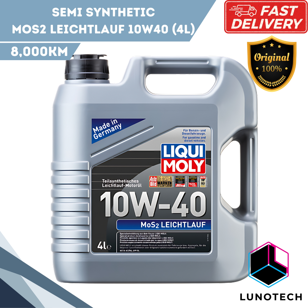 [ORIGINAL] LIQUI MOLY 10W40 Semi Synthetic Engine Oil MoS2 Leicht­lauf ...