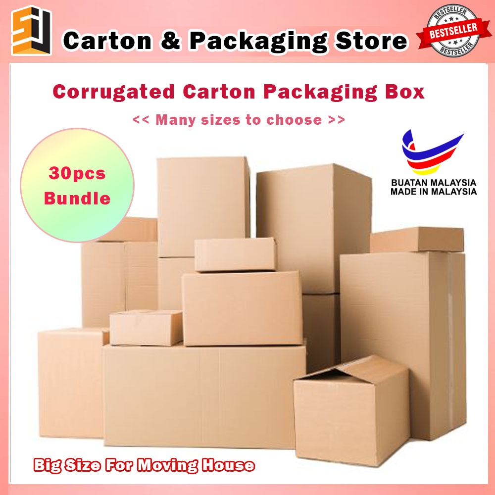 (30pcs) Big Size Moving House Kotak Packaging Box Carton Box Packing Box Hidden Hantaran 纸箱 ...