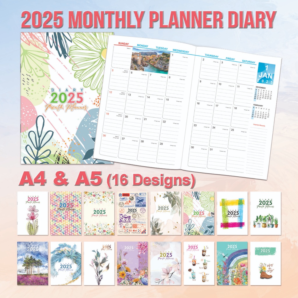 A4 A5 Size 2025 Corporate Planner Diary Desk Table Planner with Islamic ...