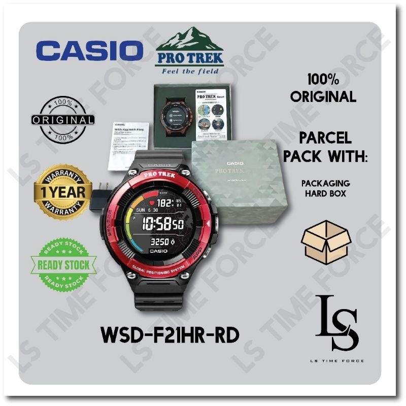 Casio Protrek Smart Outdoor Watch WSD-F21HR-RD/WSD-F21HR Red with Heart ...
