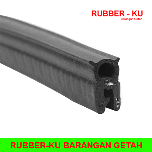 ON 2 Top Bulb Edge Trim two horn Rubber Seal Size:23mmx10mm EPDM Rubber ...