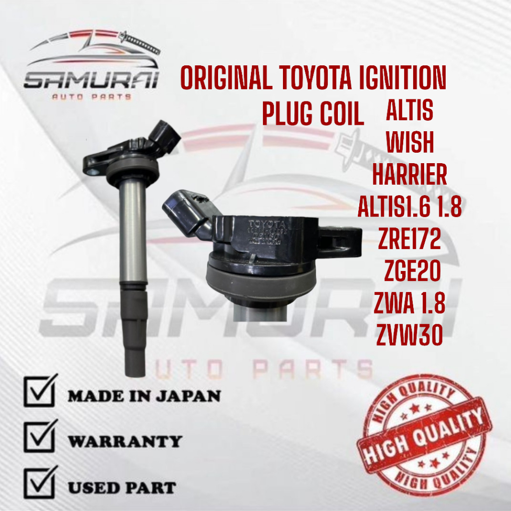 Brand New IGNITION-ORIGINAL TOYOTA IGNITION PLUG COIL ALTIS/WISH ...