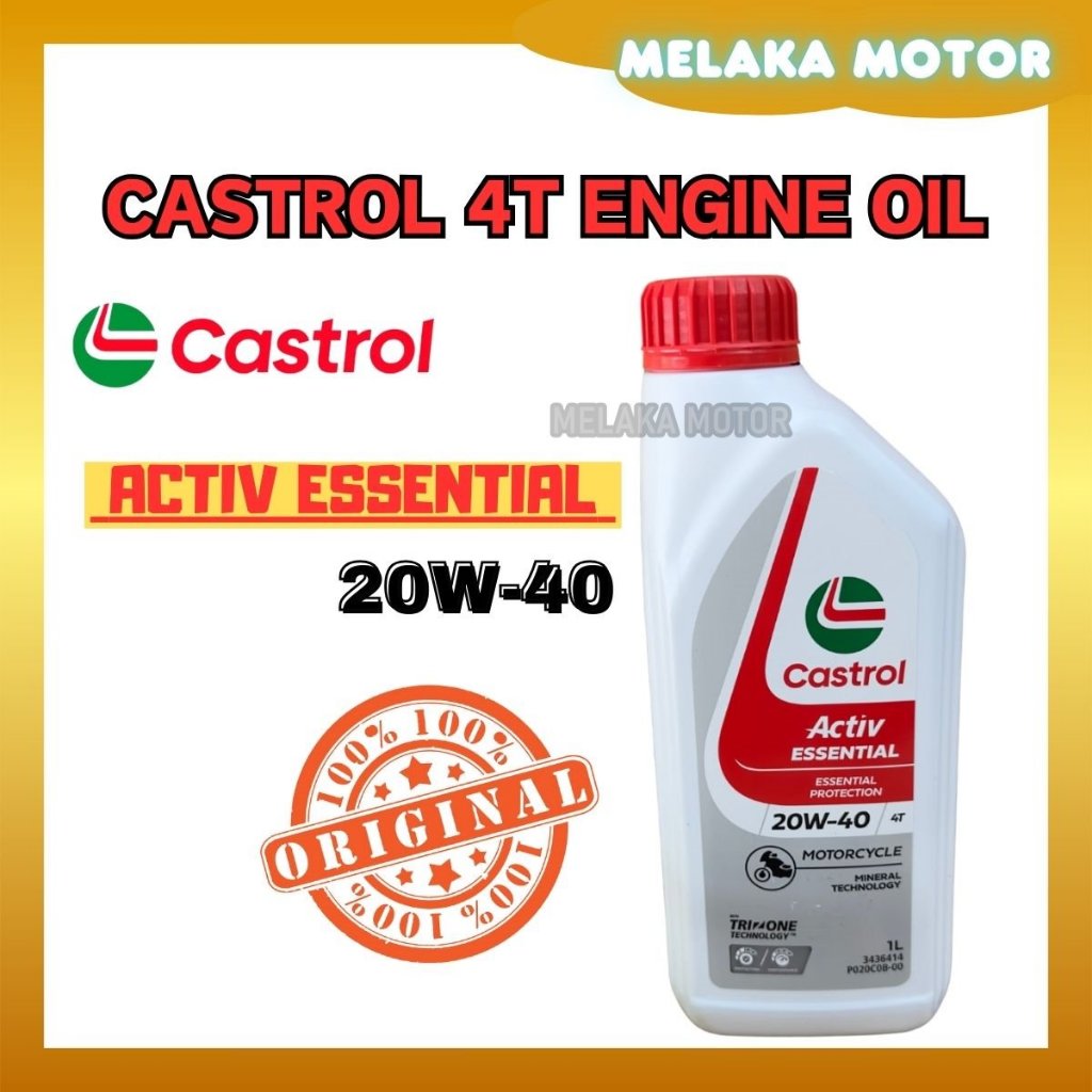 ORIGINAL CASTROL ACTIV ESSENTIAL 20w-40 100% ORIGINAL MOTOR MINYAK ...