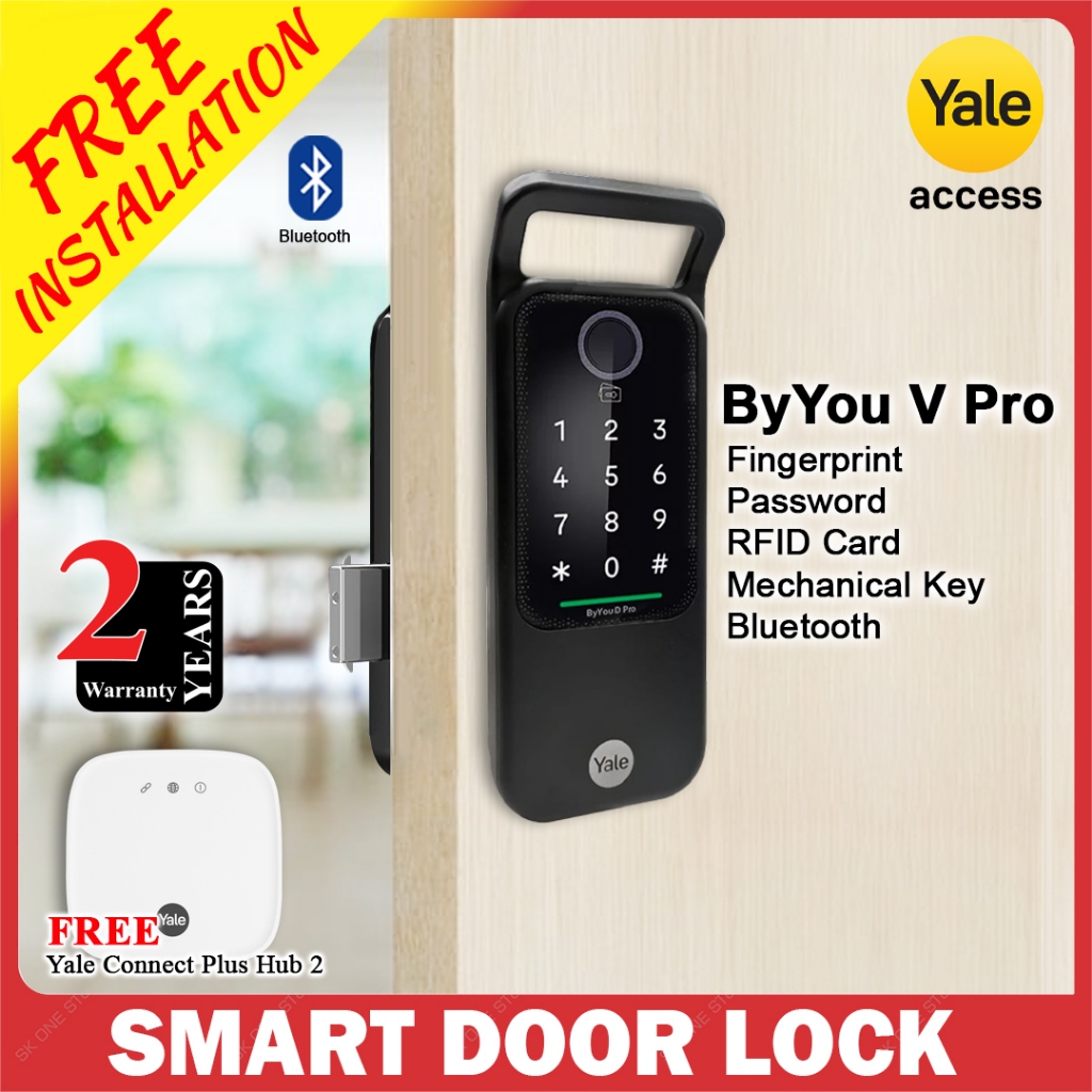 Yale ByYou V Pro Smart RIM Lock (Bluetooth, Fingerprint, PassWord, RFID ...