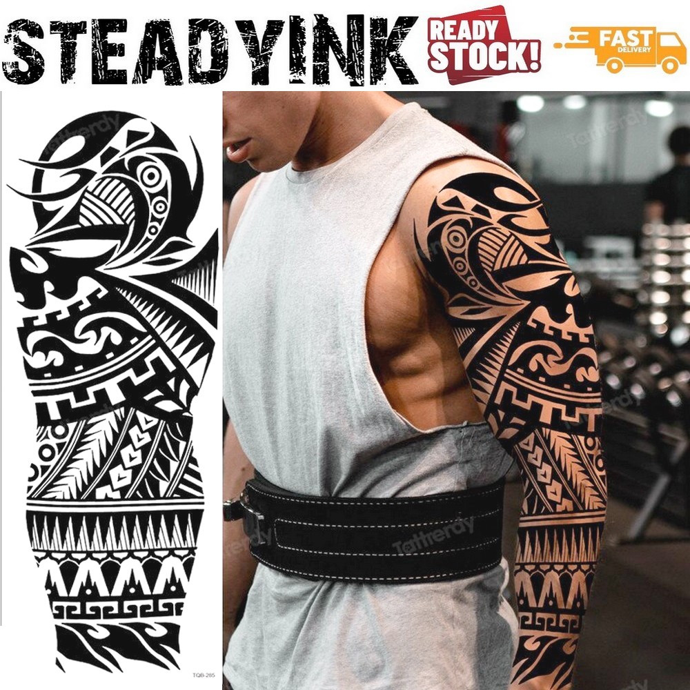 [𝚂𝚝𝚎𝚊𝚍𝚢𝙸𝙽𝙺] Lasting Temporary Tattoo Sticker Tatu Pelekat | Maori ...