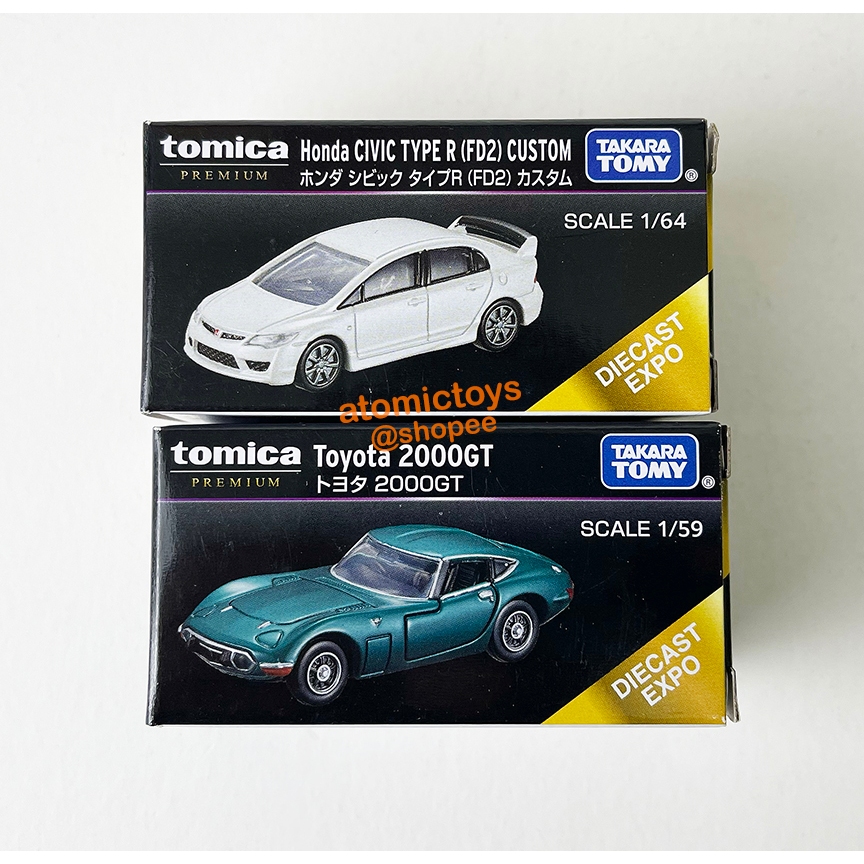 Tomica Honda Civic Type R Toyota 2000GT Malaysia Diecast Expo version ...