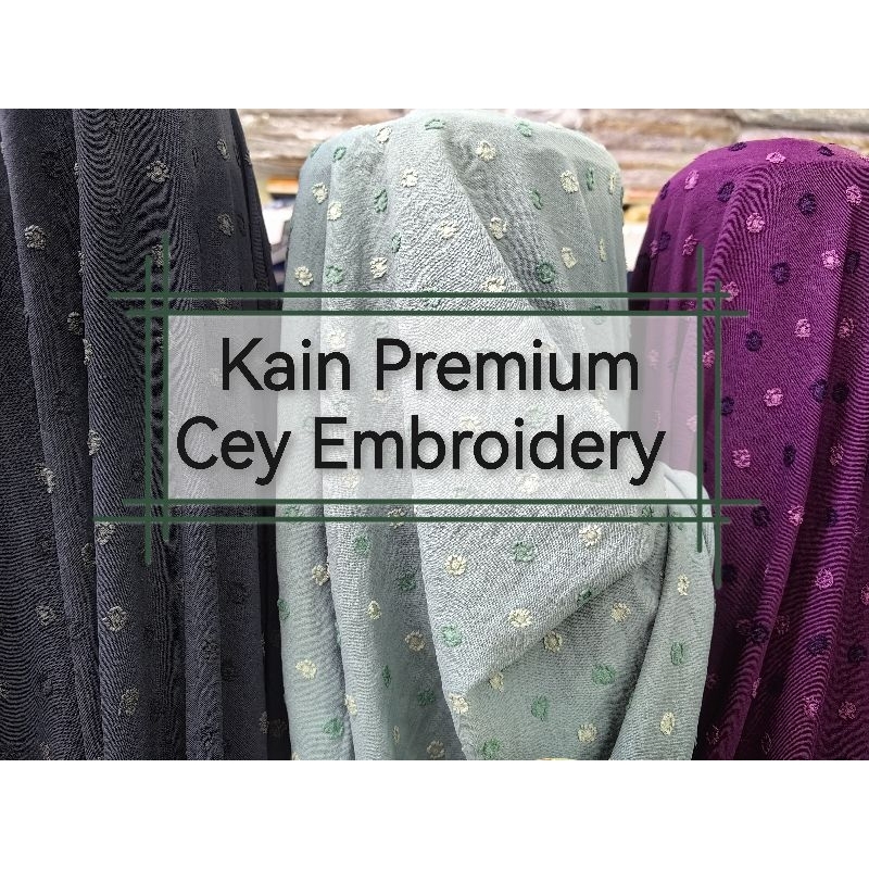 ‼️Clearing Stock‼️Kain Meter High Quality Premium Cey Embroidery ...