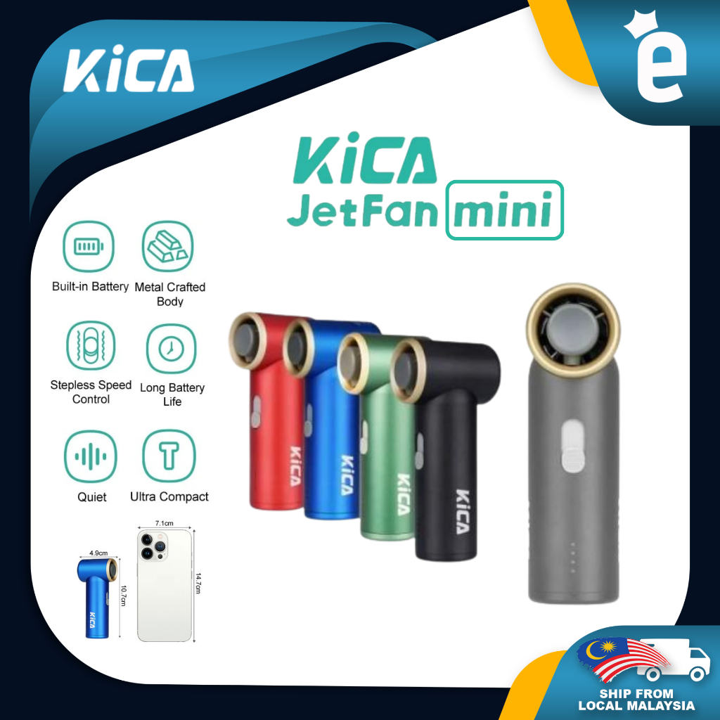 KICA Jetfan Mini Portable Mini Fan Pocket Air Blower Electric Turbo Fan ...