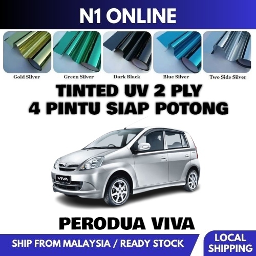 Perodua Viva 4 Pintu Tinted UV 2Ply Reflective Siap Potong Tinted ...