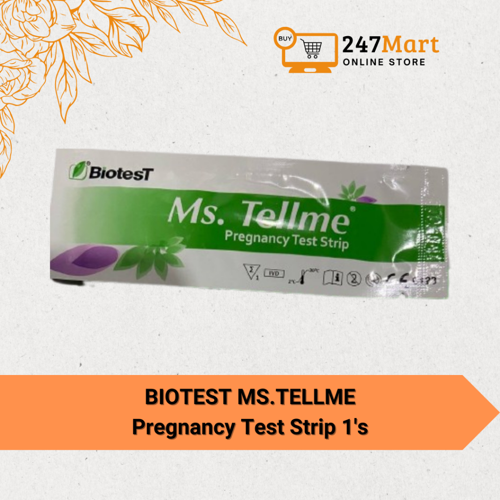 BIOTEST MS.TELLME Pregnancy Test 1'S (CASSETTE / TEST STRIP) | Shopee ...