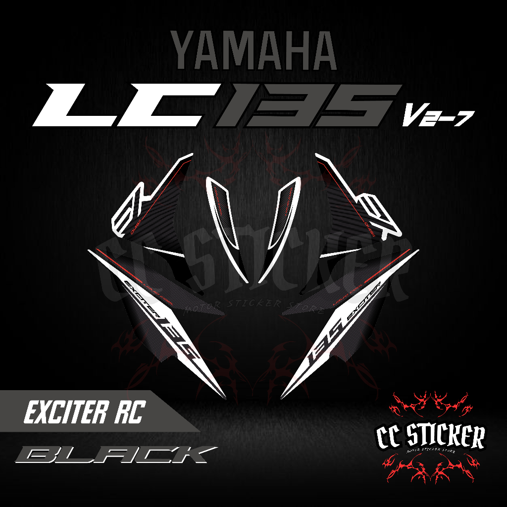 YAMAHA LC135 V2/V3/V4/V5/V6/V7 | STICKER STRIPE MOTOR EXCITER RC135 ...