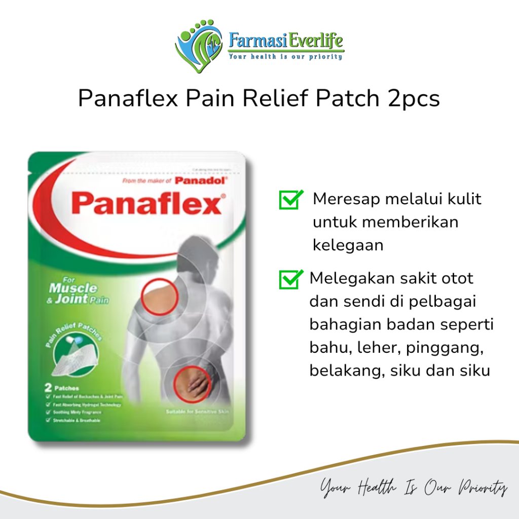 Panaflex Pain Relief Patch (Sakit otot & Sendi) 2's | Shopee Malaysia