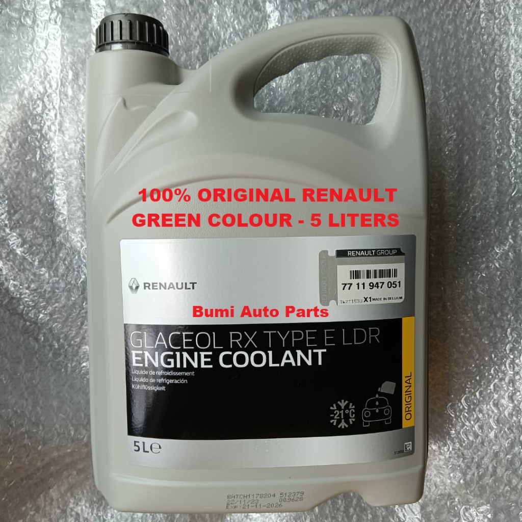 Renault Engine Coolant Glaceol RX Type E LDR - 5 Liter Coolant ...