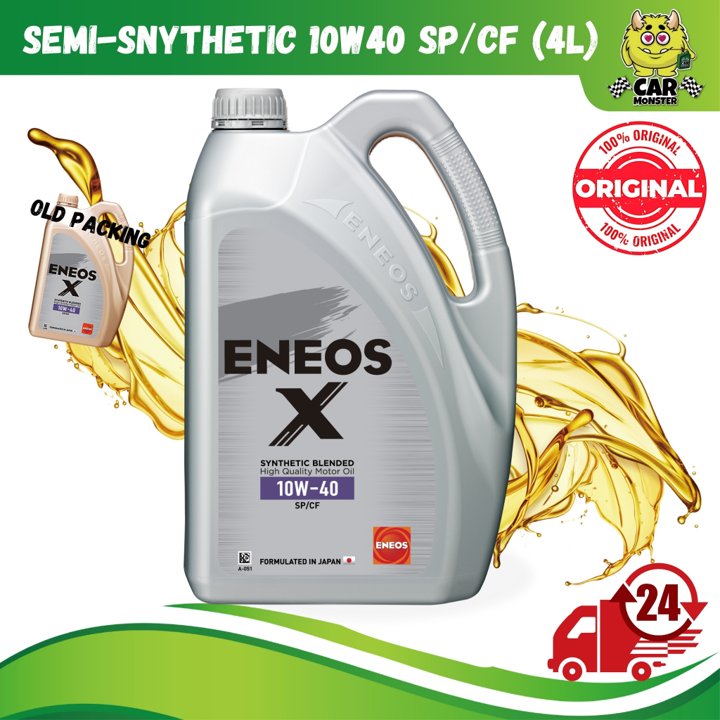 ORIGINAL ENEOS 10W40 Semi Synthetic Engine Oil ENEOS X SP/CF (4L) 2024 ...