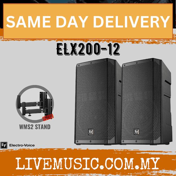 EV Electro-Voice ELX200-12 1200W 12" Passive Speaker With Speaker Stand ...