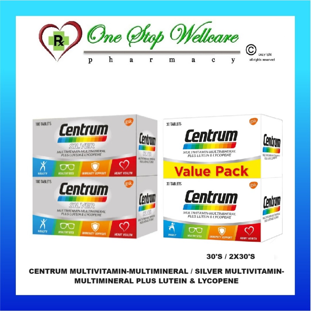 CENTRUM MULTIVITAMIN-MULTIMINERAL / SILVER MULTIVITAMIN PLUS LUTEIN ...