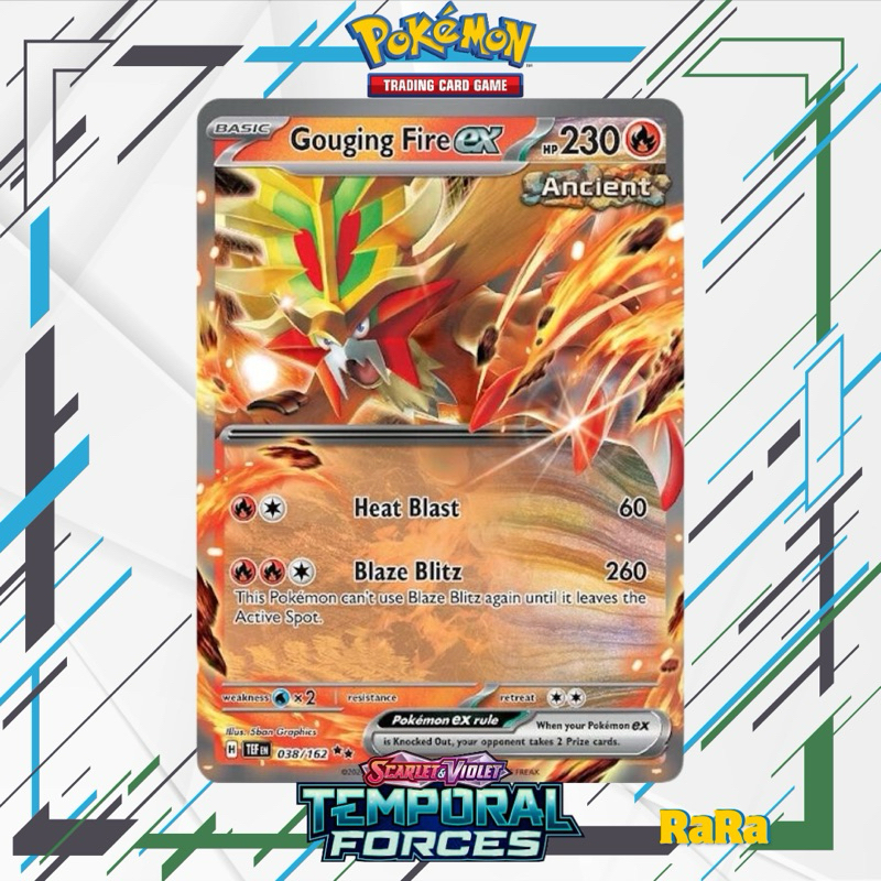 PTCG - Gouging Fire ex - 038/162 - Ultra Rare Scarlet & Violet ...