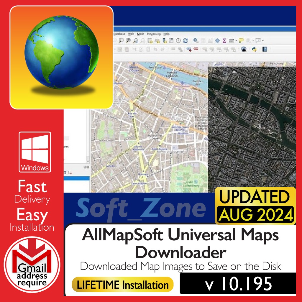 AllMapSoft Universal Maps Downloader 10.195 - Downloaded Map Images to ...
