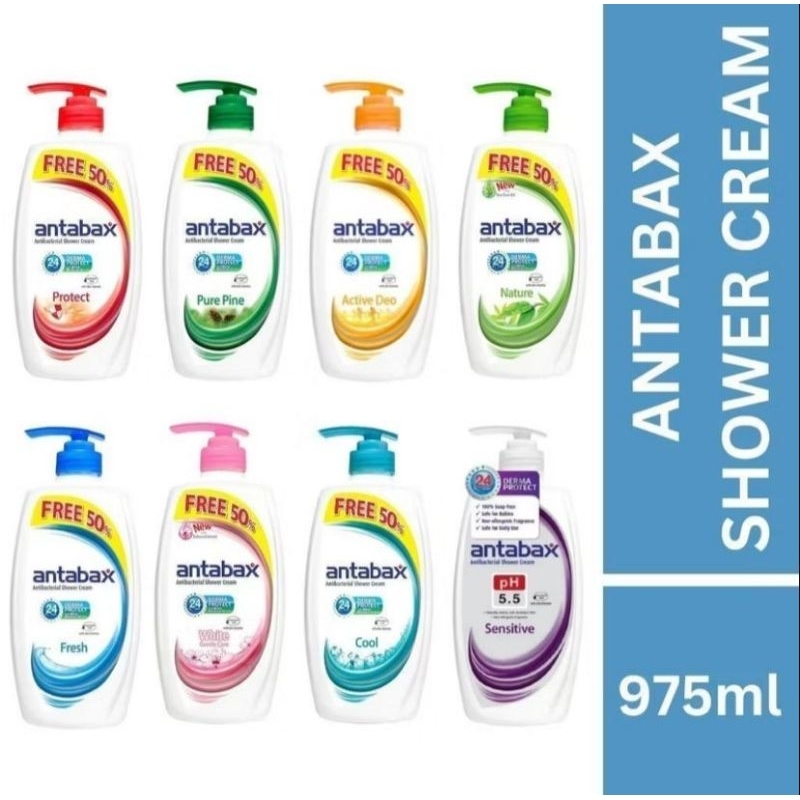 ANTABAX Antibacterial Shower Cream Body Wash (960ml/975ml) | Shopee ...