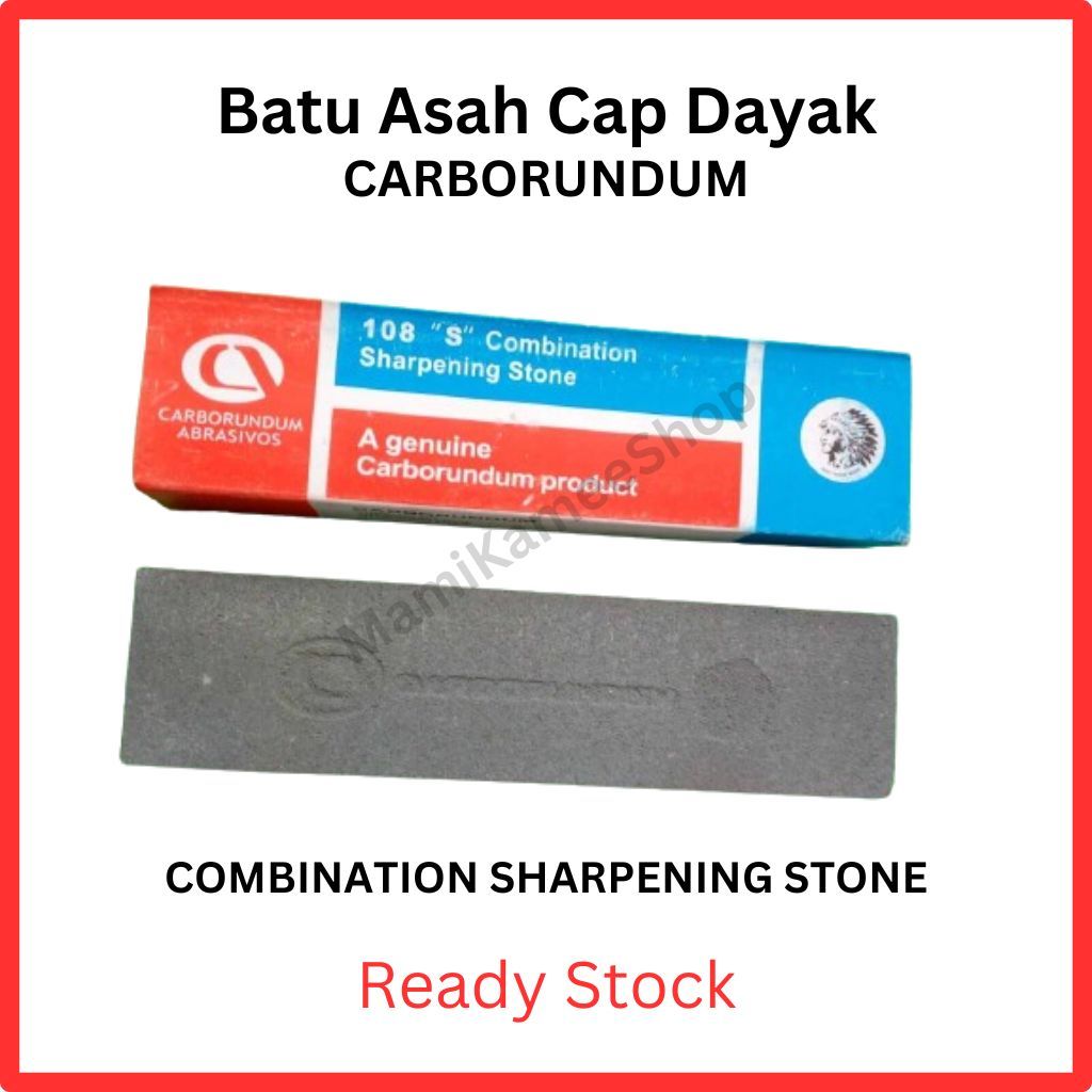 Batu asah pisau silicon borundum cap dayak tajam alatan dapur kebun ...