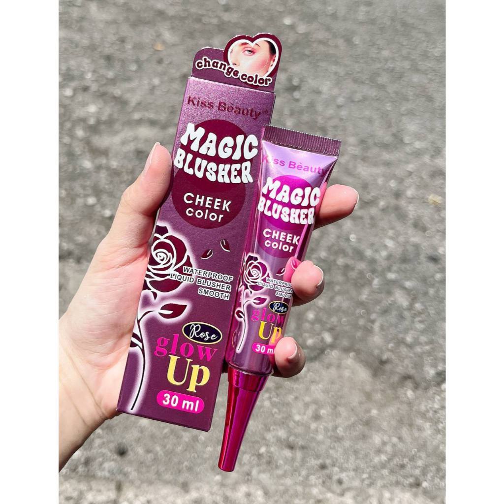 Kiss beauty Magic Blusher Pink Liquid Blusher Cheek Color Long Lasting ...