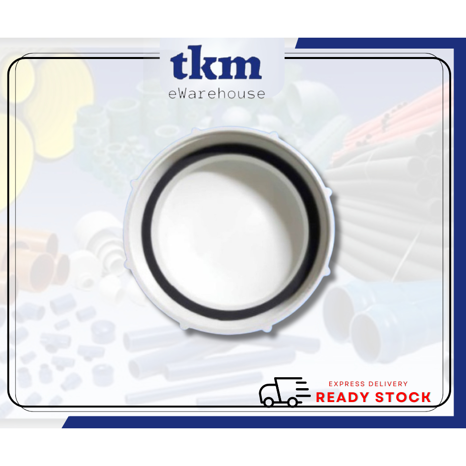 [TKM] uPVC Connector Floor Gully Trap End Cap O Ring Paip Air Plastik ...