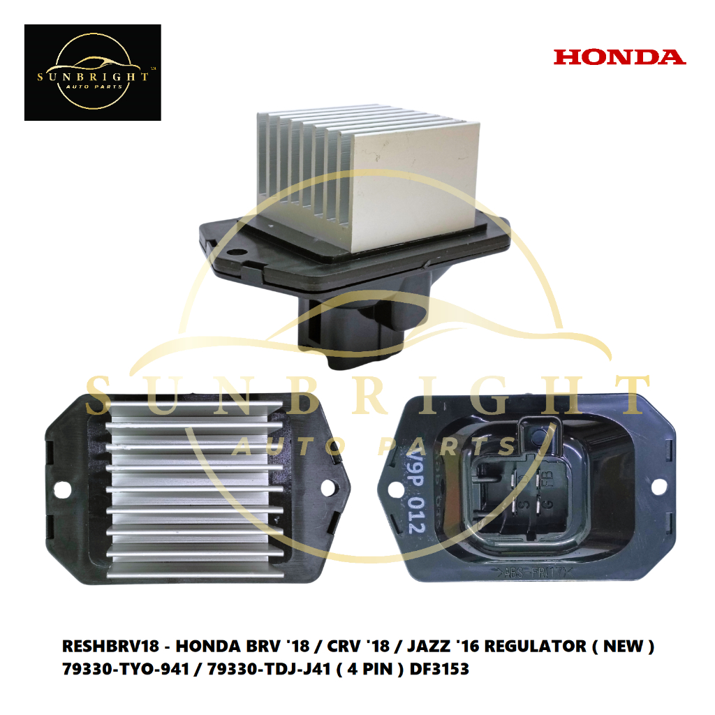 HONDA BRV '18 / CRV '18 / JAZZ '16 REGULATOR ( NEW ) 79330-TYO-941 / 79330-TDJ-J41 ( 4 PIN ...