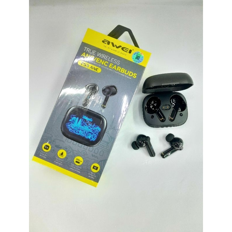 [6 month warranty]Wireless ANC/ENC Earbuds Awei T53 ANC/Bluetooth Dual ...