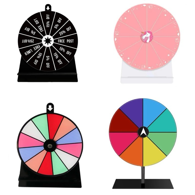 🇲🇾 Tabletop Prize Turntable,Lucky Draw Roulette Wheel,Fortune Wheel for ...