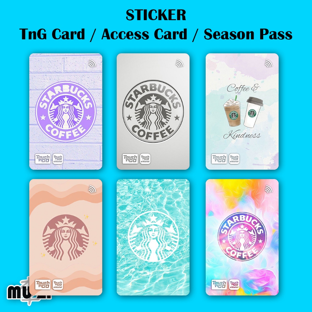 Starbucks TnG Card STICKER NFC STICKER Waterproof Thick Hard Material ...