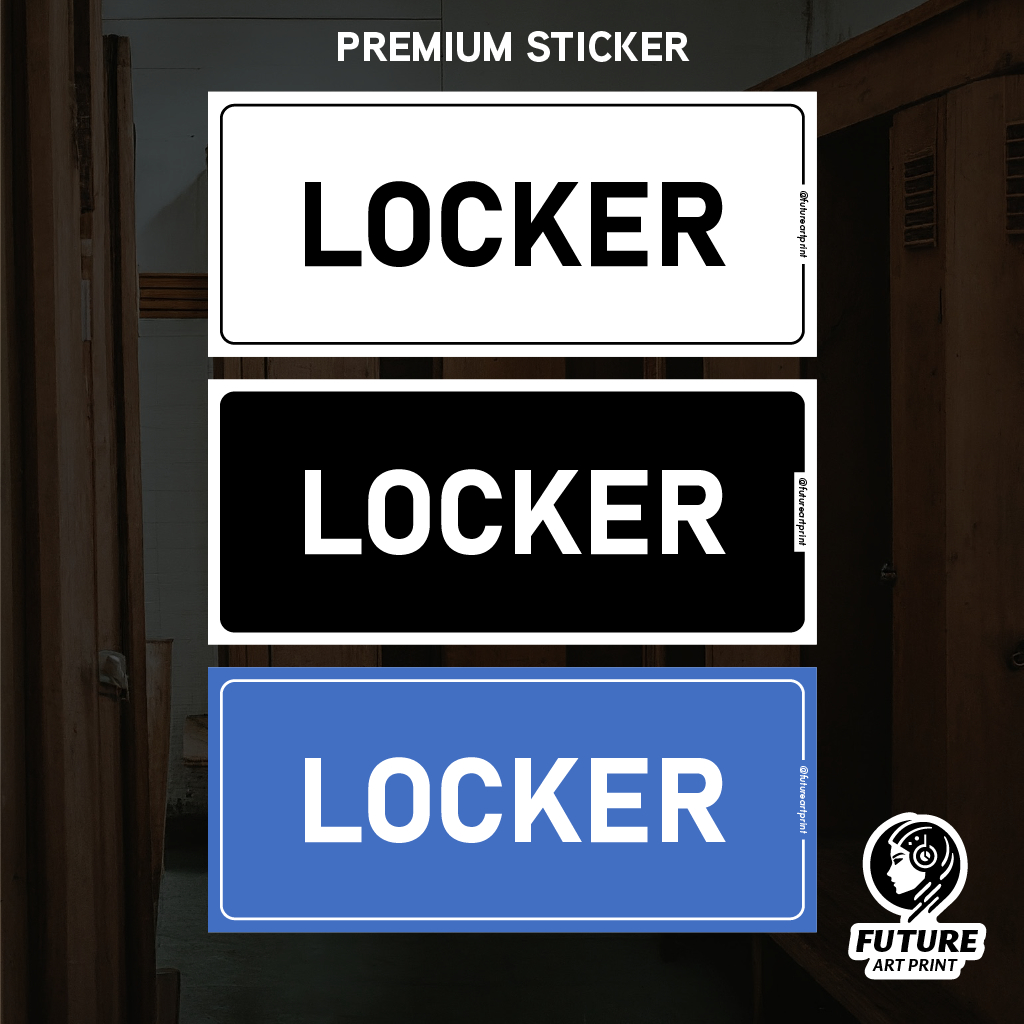 Locker. Premium Sticker Sign Notice Signage Label Locker Room. Bilik ...