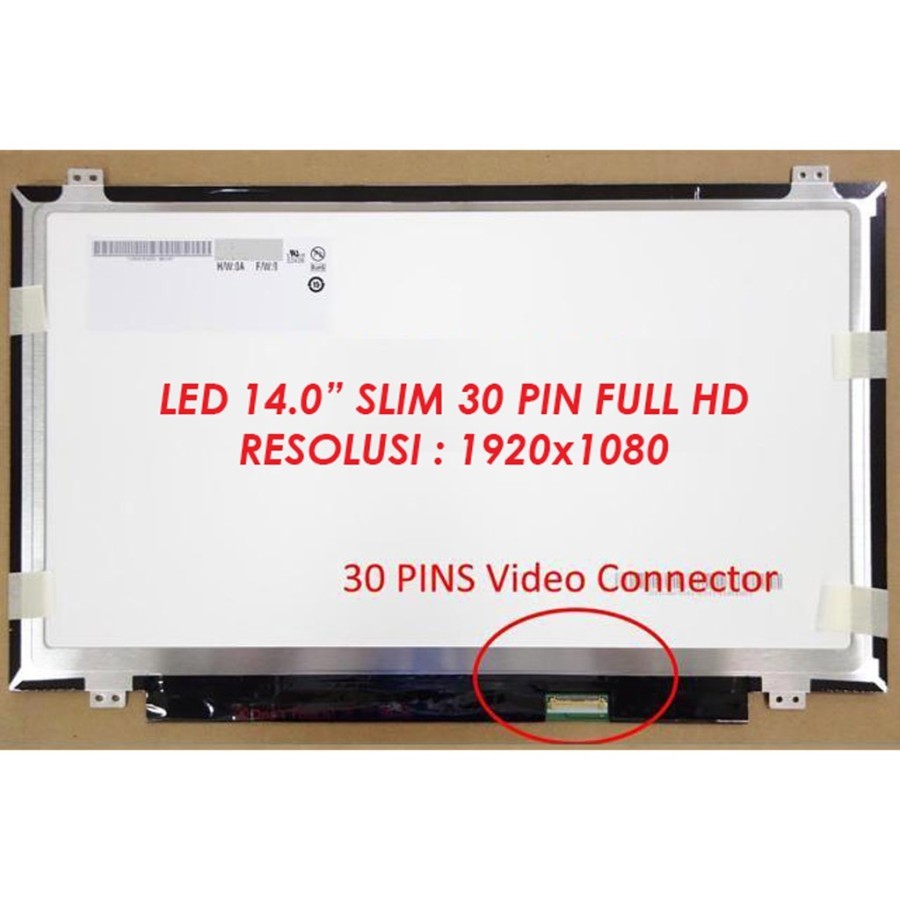Grade B 14.0” Slim 30p LED Used Laptop Screen Panel Display Panel ...
