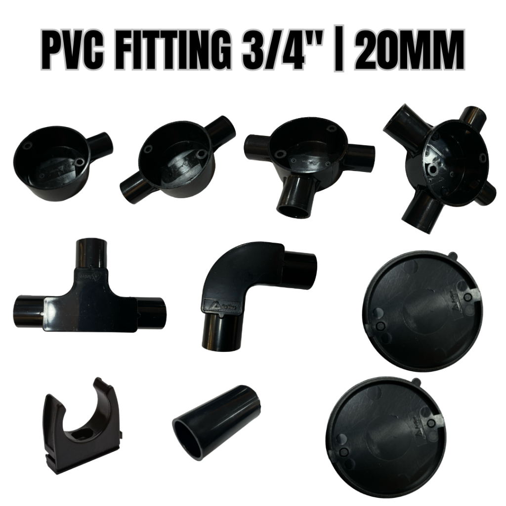 PVC Black 20MM | 3/4” PVC Electrical Conduit Fitting Bar saddle | PVC Pipe Conduit Pipe Fittings ...