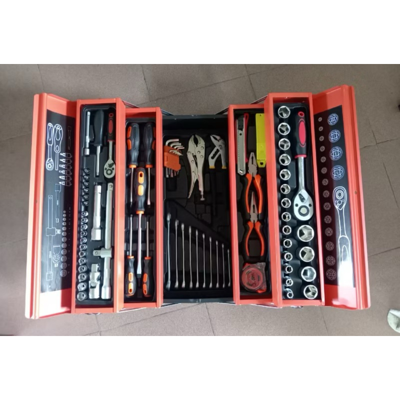 85 pcs Tools Box Heavy Duty Full Set Kotak Spanar Box Ratchet Set ...