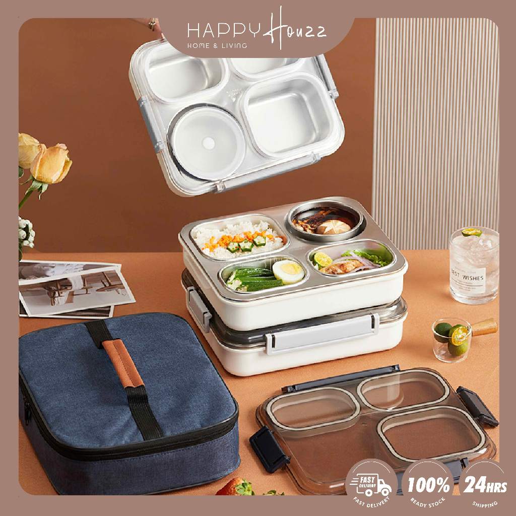 【READY STOCK】HAHO Bento Box B Stylish Leakproof Container Multiple ...