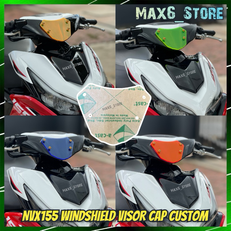 Yamaha NVX155 V1 V2 V3 Windshield Visor Cap Transparent Clear / Solid ...